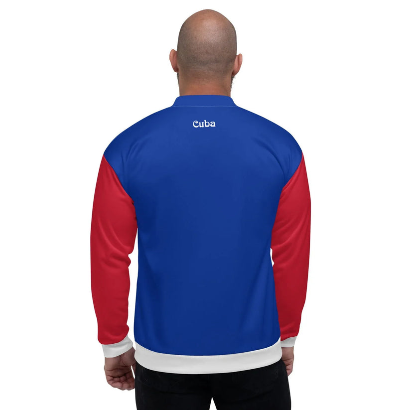 Cuban Flag Bomber Jacket | Blue Cuban Style Jacket Unisex – YVDdesign