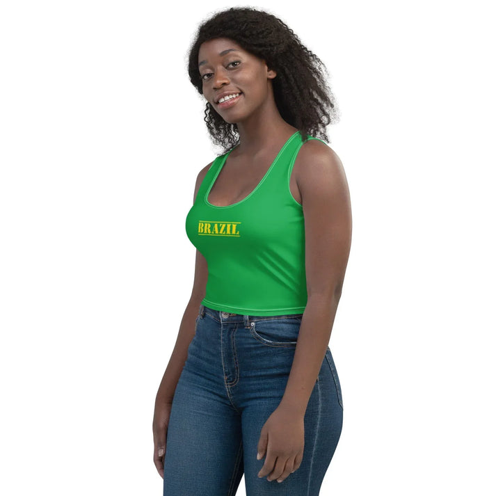 Brazil Crop Top – Stylish & Comfortable Brazilian Flag Shirt – YVDdesign