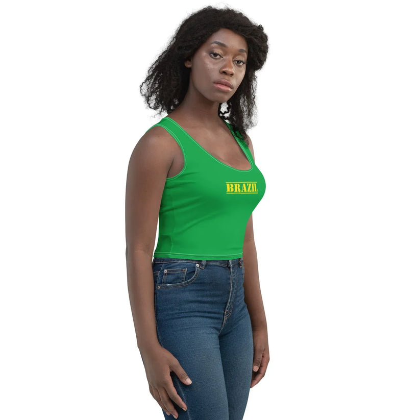 Brazil Crop Top – Stylish & Comfortable Brazilian Flag Shirt – YVDdesign