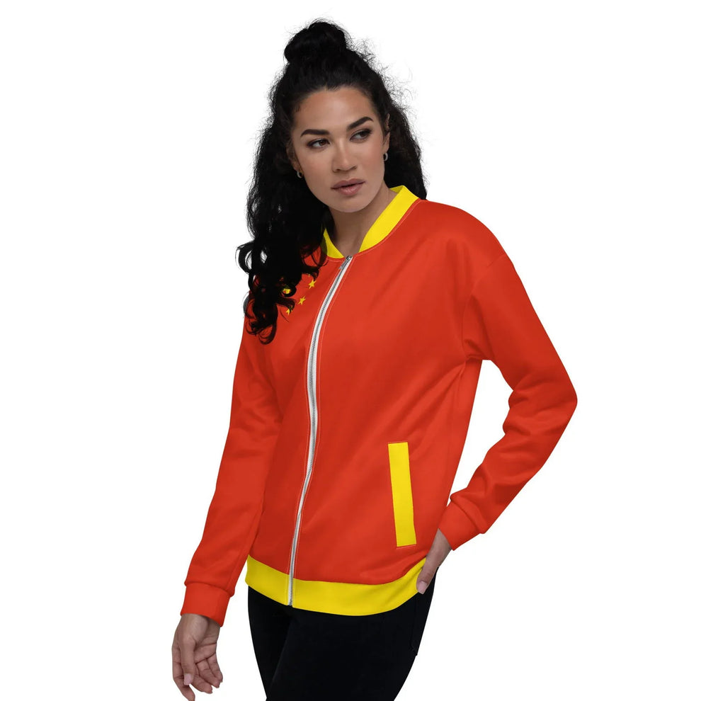 Chinese Jacket With The Flag Of China / Unisex Bomber Jacket – YVDdesign
