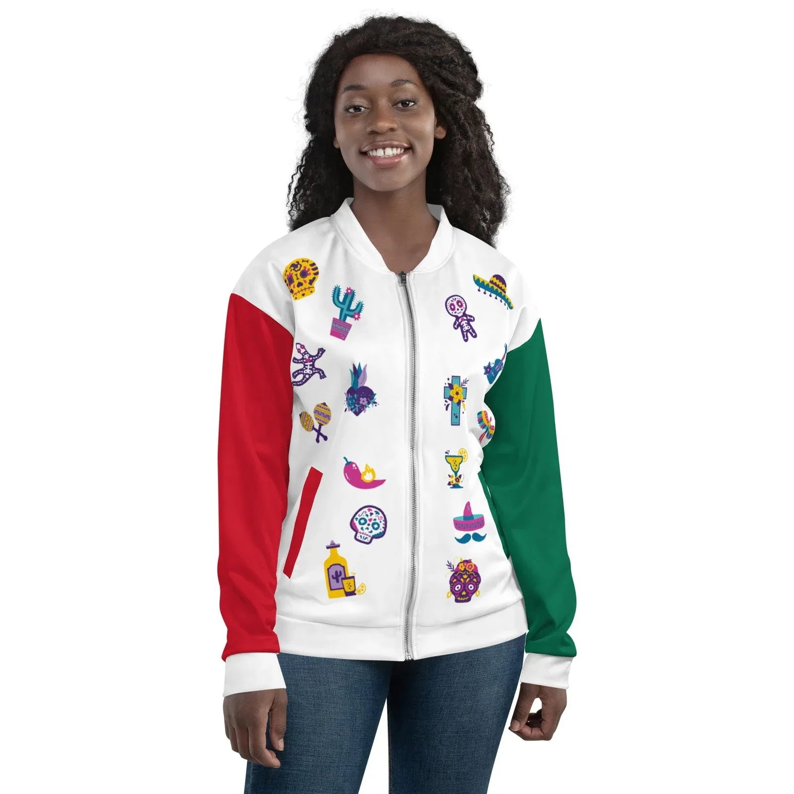 Mexican Flag Jacket / Unisex Mexico Bomber Jacket / Cinco De Mayo Clot ...