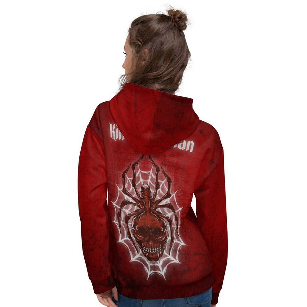 Red Spider Hoodie | Edgy Unisex Hoodie | YVDdesign