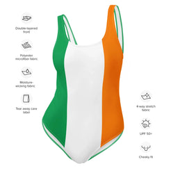 Irish Flag Swimsuit | Patriotic Swimwear | YVDdesign