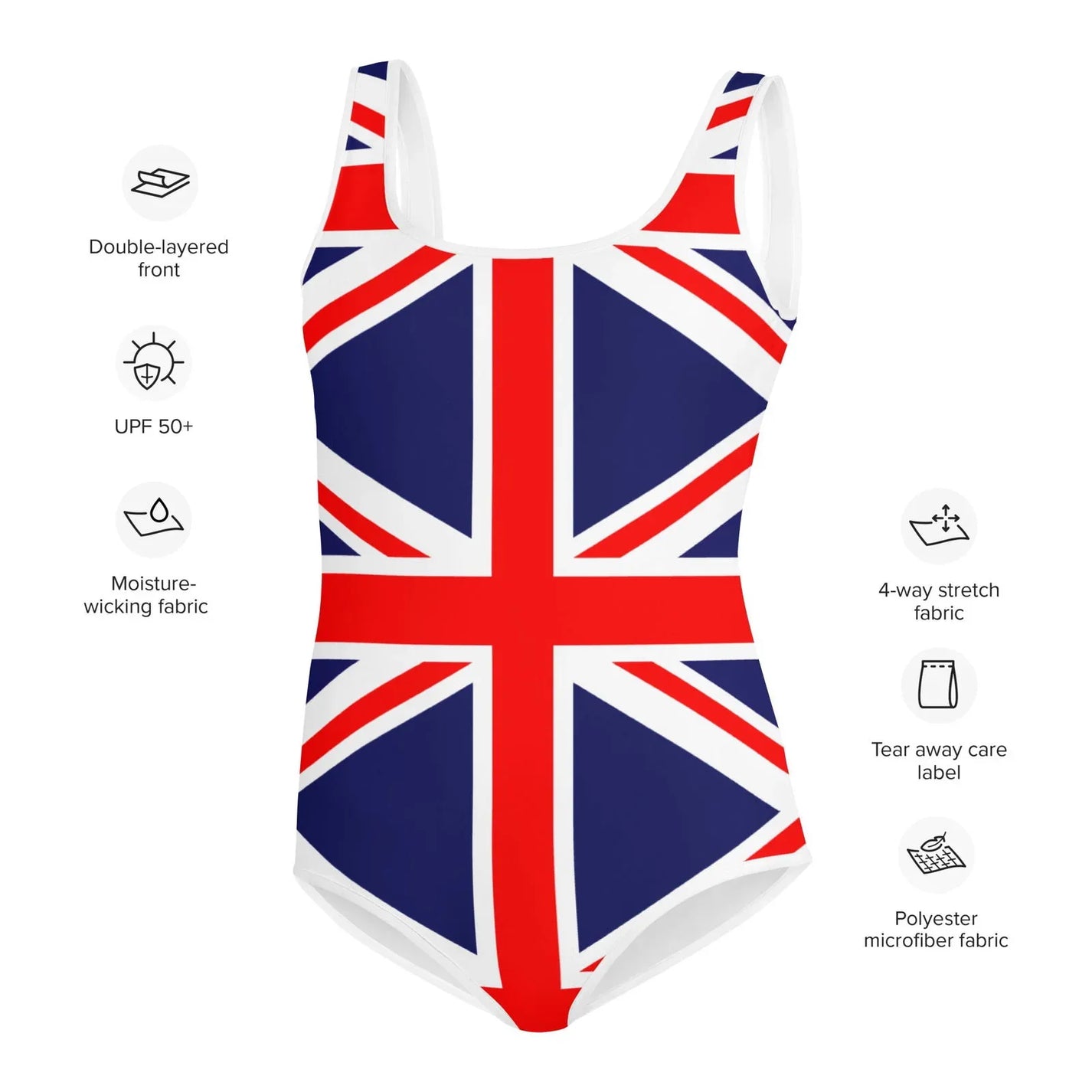 Junior Swimsuit One Piece / Union Jack Swimsuit – YVDdesign