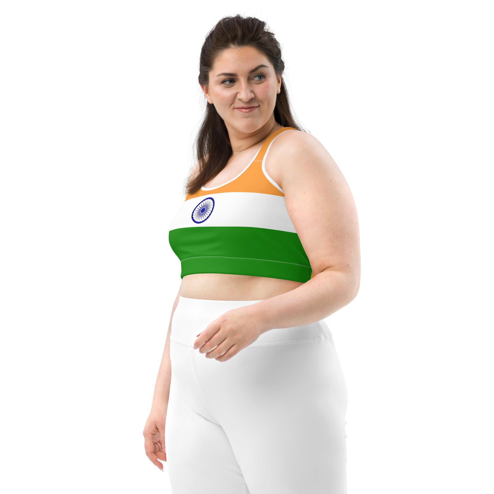 India Flag Sports Bra - Moisture-Wicking and Supportive Bra – YVDdesign
