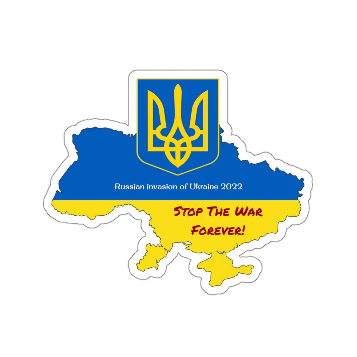 Ukraine Sticker Stop The War – YVDdesign