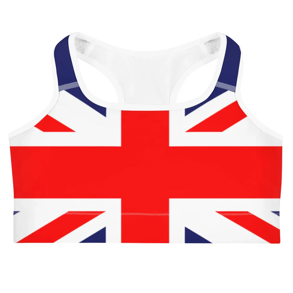 Union Jack Sports Bra | Patriotic Apparel | YVDdesign