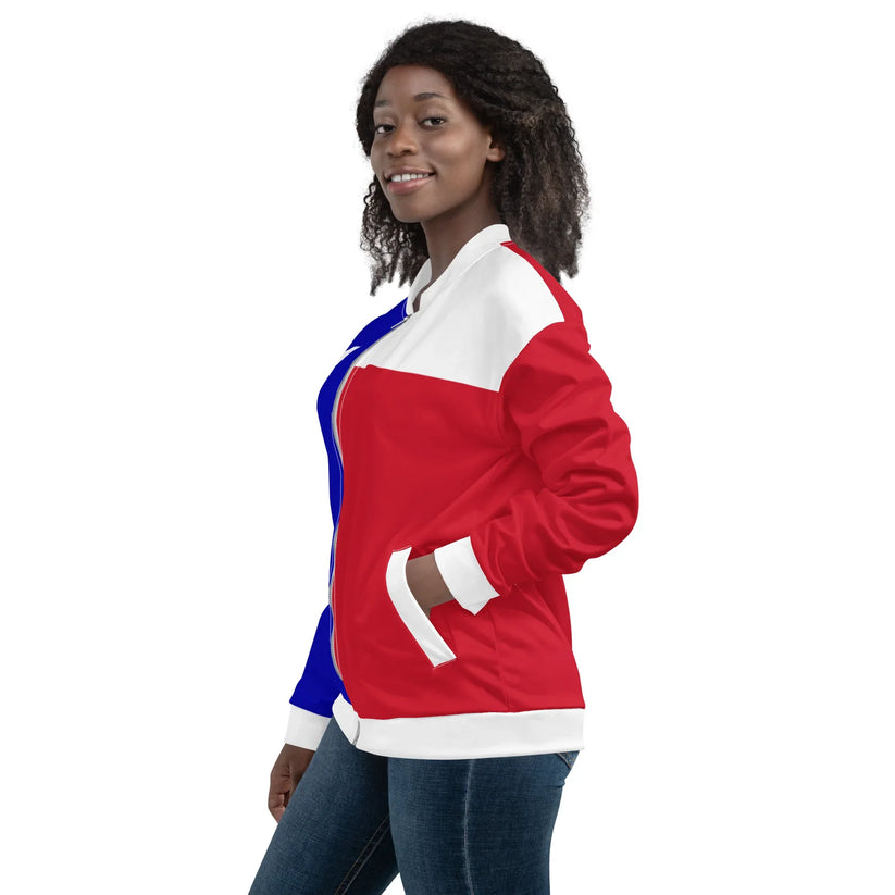 Texas Jacket / Unisex Bomber Jacket With Texas Flag Colors – YVDdesign